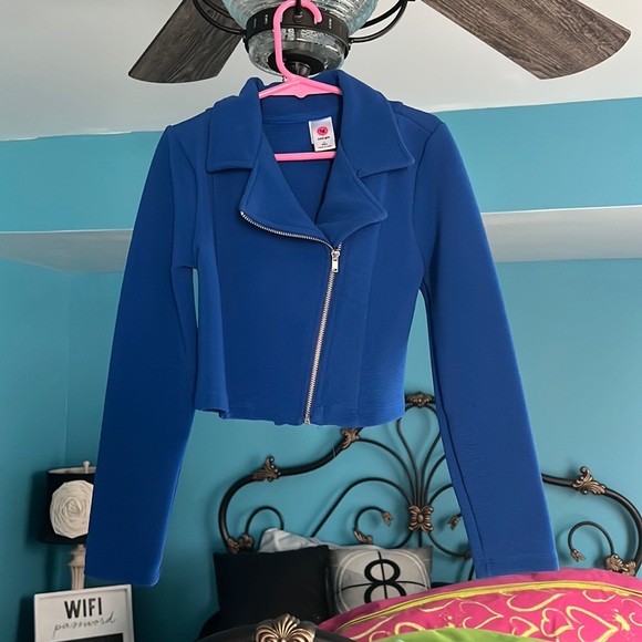 total girl | Jackets & Coats | Total Girl Blue Half Jacket | Poshmark